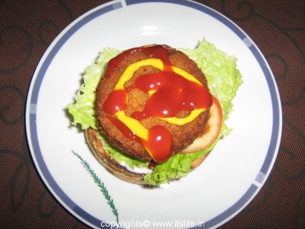 Vegetable Alu Patties Burger | Vegetable Burger Recipe | Burger Recipe