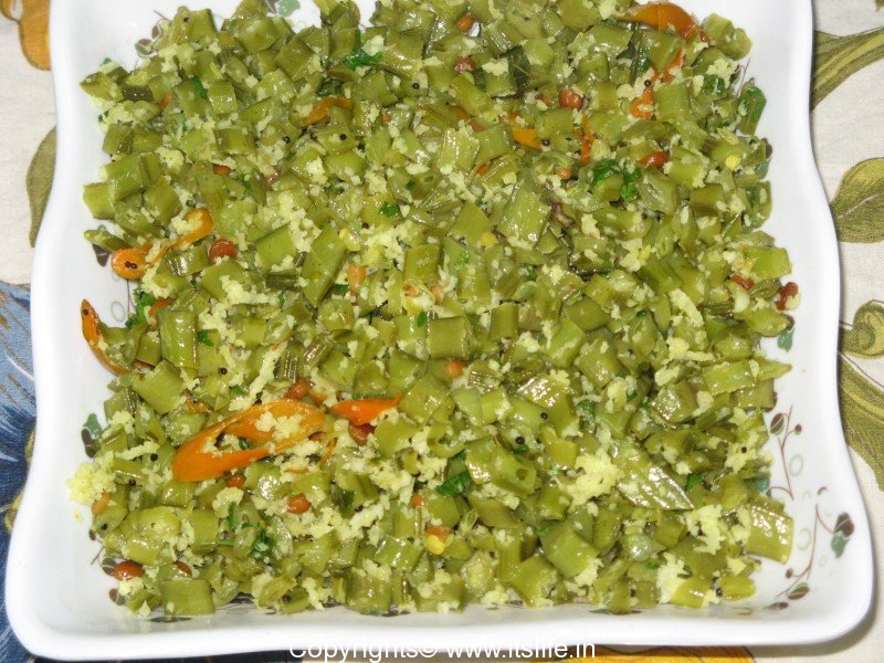 Cluster Beans Palya Recipe | Karnataka Recipe | Gorikayi Palya ...